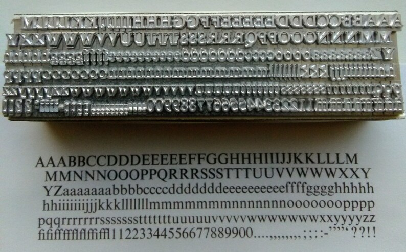 12 Point Times New Roman 3A Letterpress Metal Printing Type - Etsy