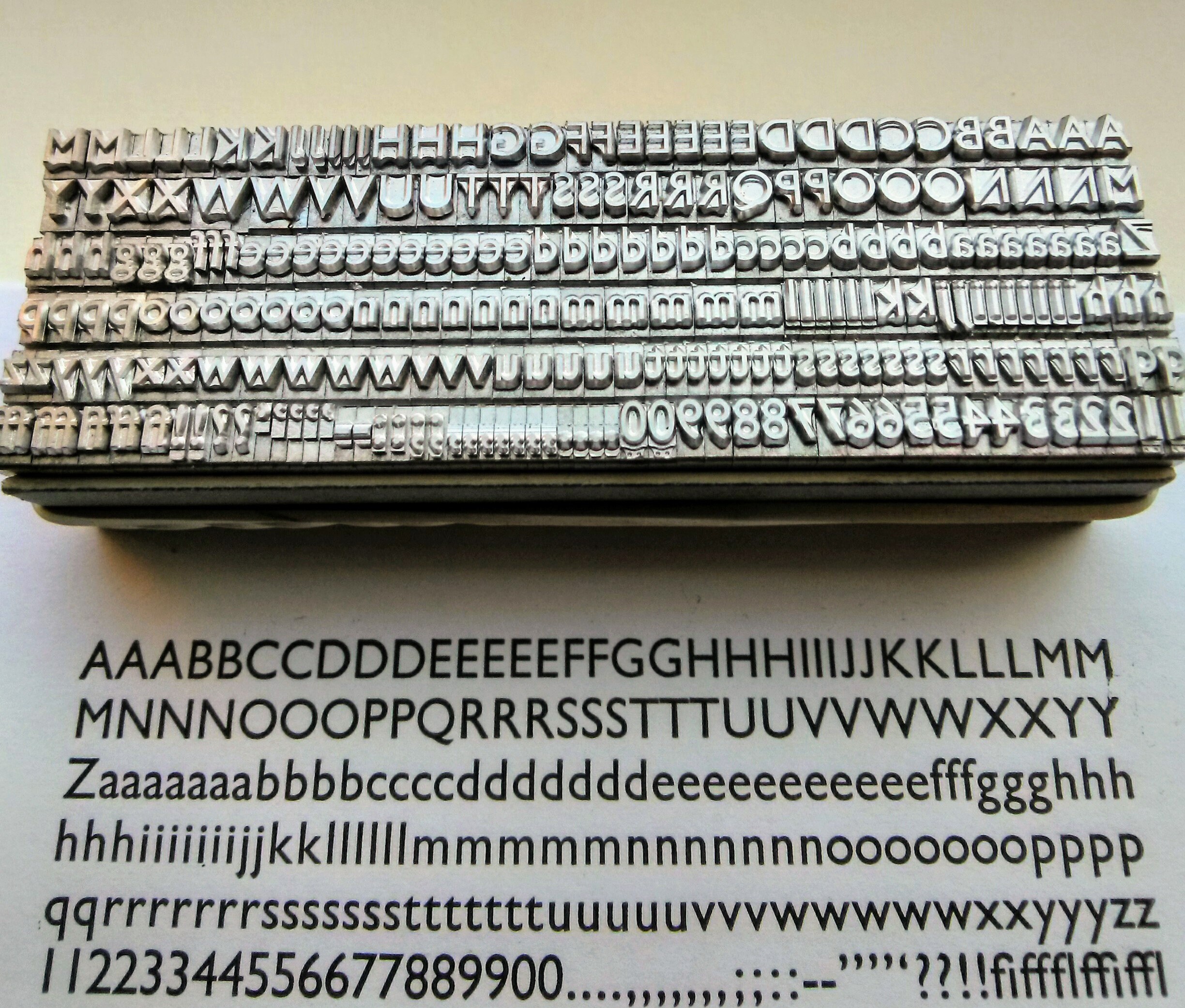 Tools 14pt Sans Serif Vintage Letterpress Type Alphabet Craft Supplies ...