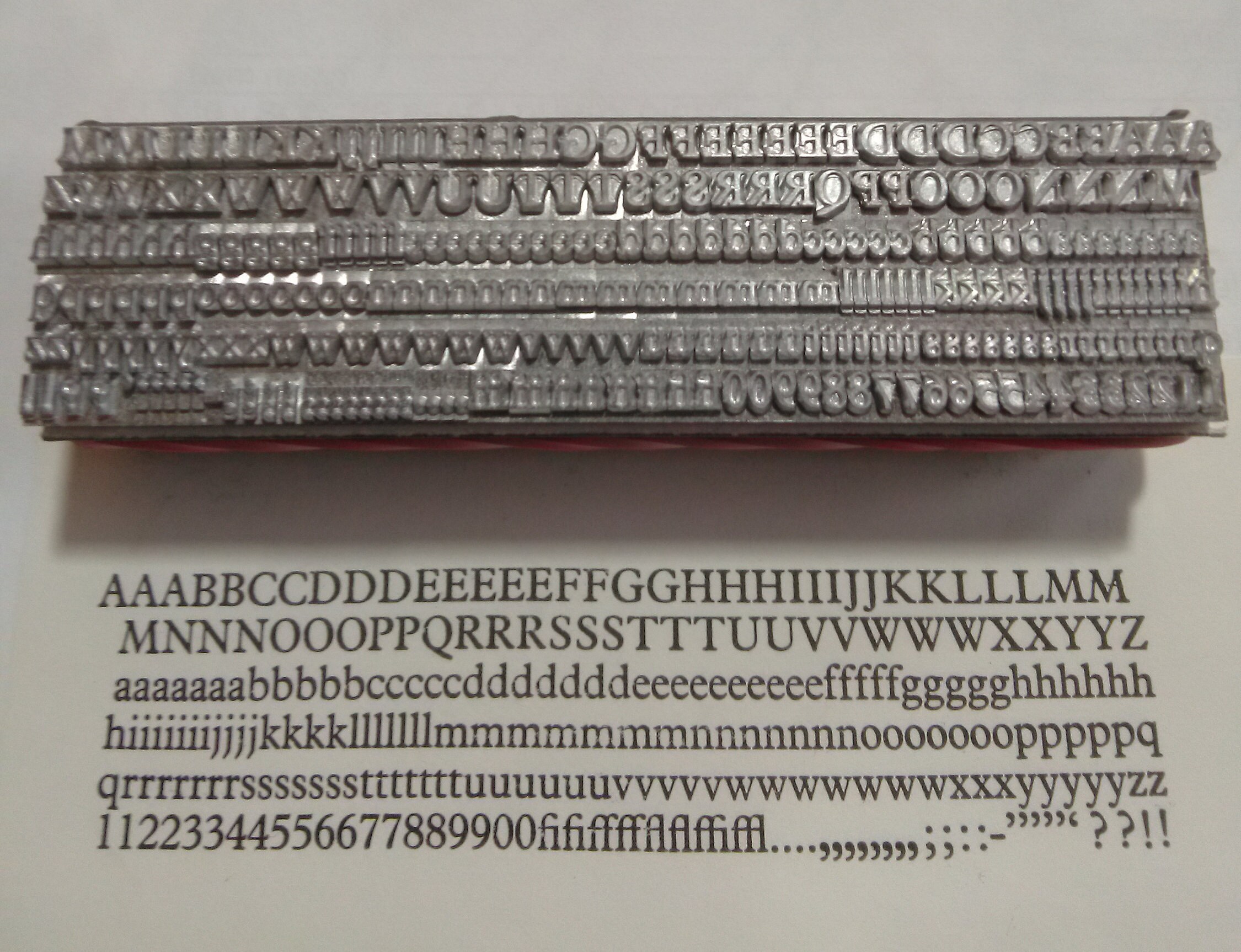 12 Point Plantin Roman Upper & Lower Case Letterpress Metal - Etsy