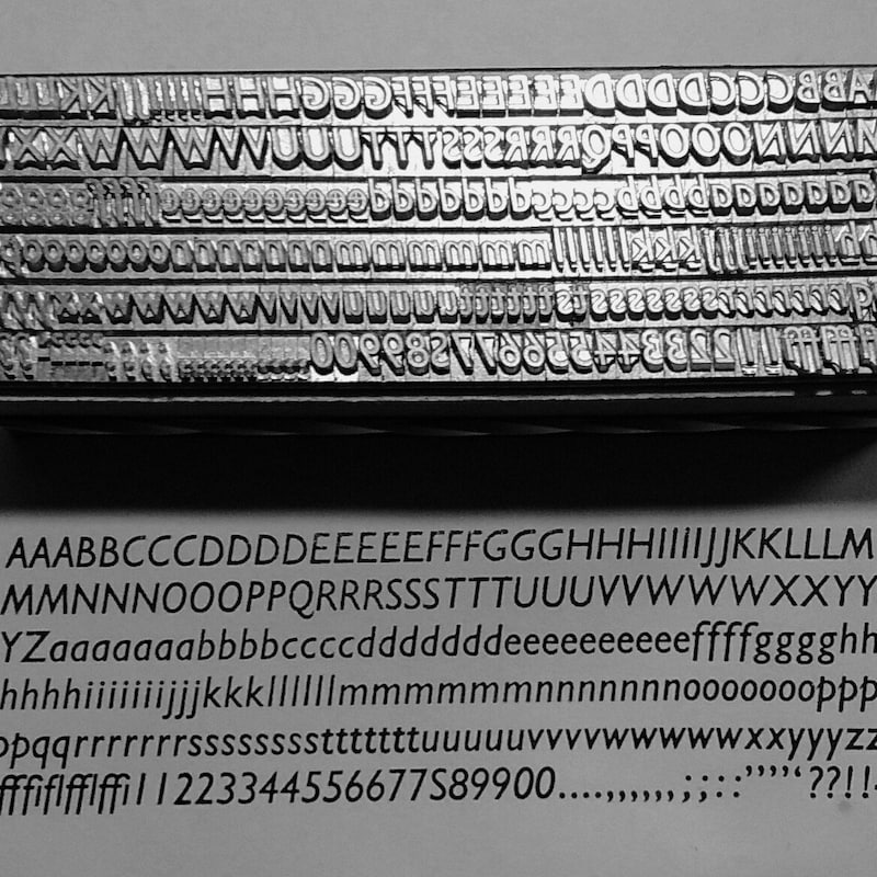 Letterpress Type - Etsy