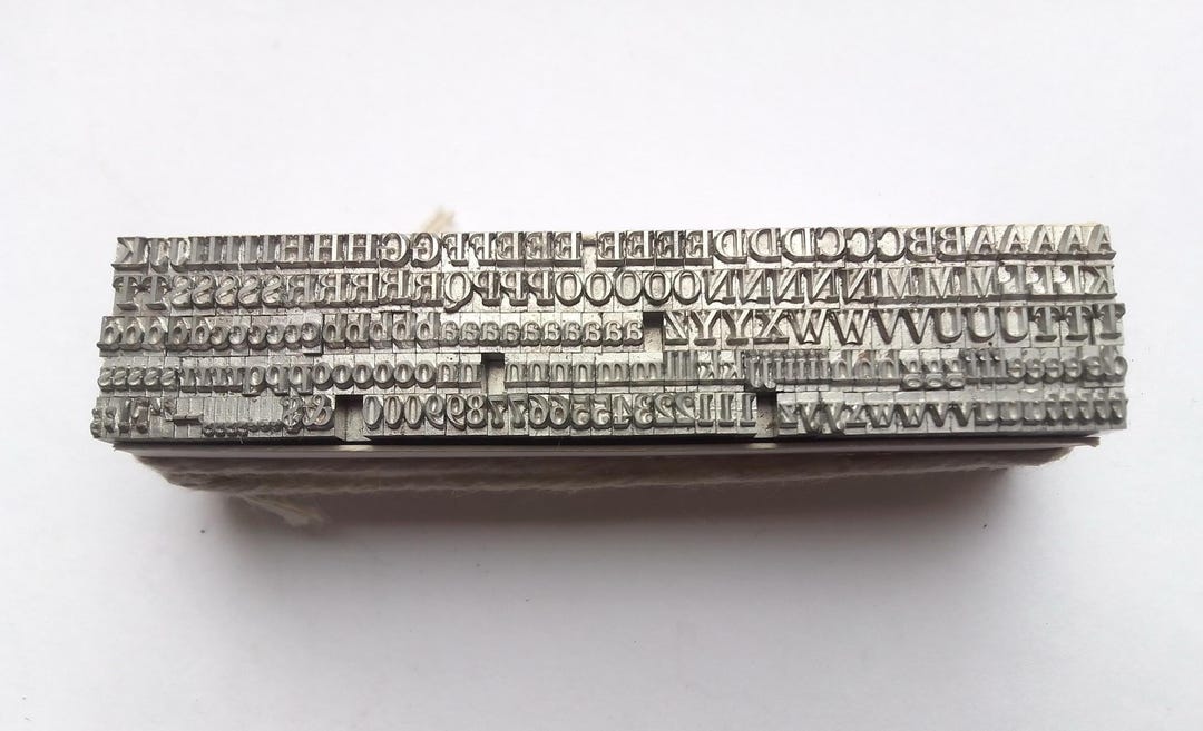 10 Point BODONI Roman Upper & Lower Case Letterpress Metal Printing ...