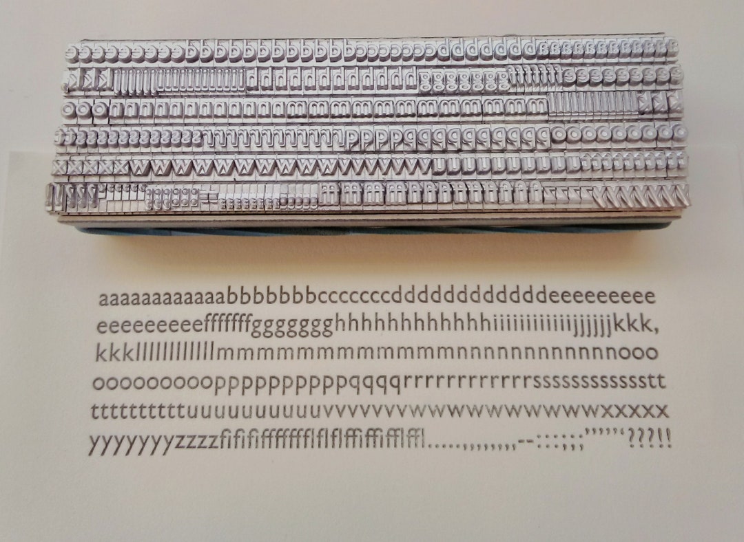 14 Point GILL SANS LOWERCASE Letterpress Metal Printing Type - Etsy