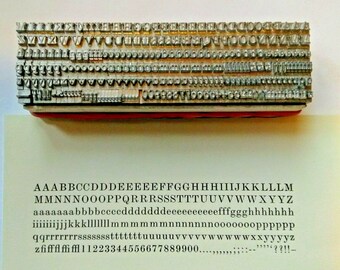 Letterpress Type - Etsy