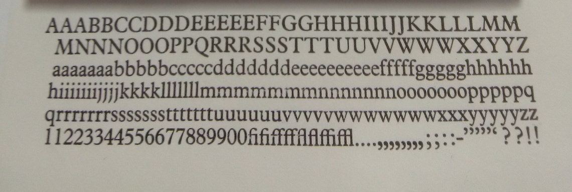 12 Point Plantin Roman Upper & Lower Case Letterpress Metal - Etsy