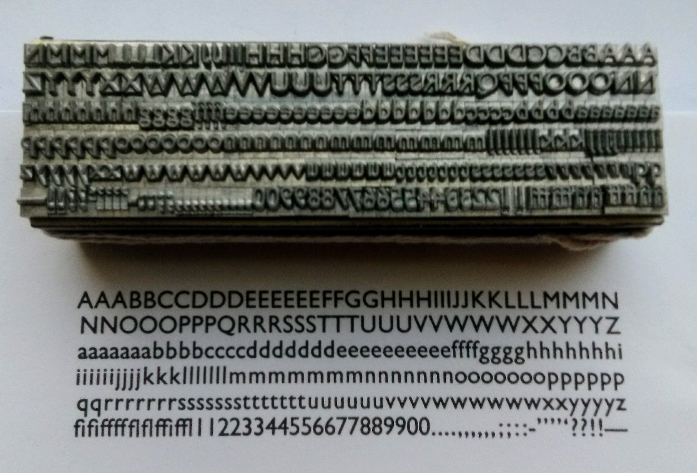 12 Point Gill Sans Medium 3A Upper & Lower Case, Letterpress Metal ...