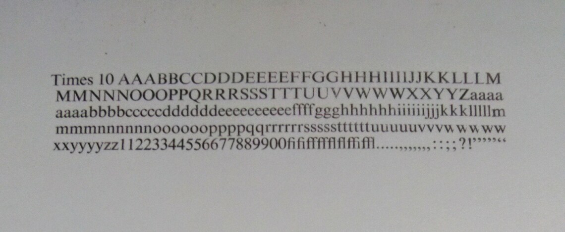 10 Point TIMES NEW ROMAN 3A Upper & Lower Case Letterpress - Etsy