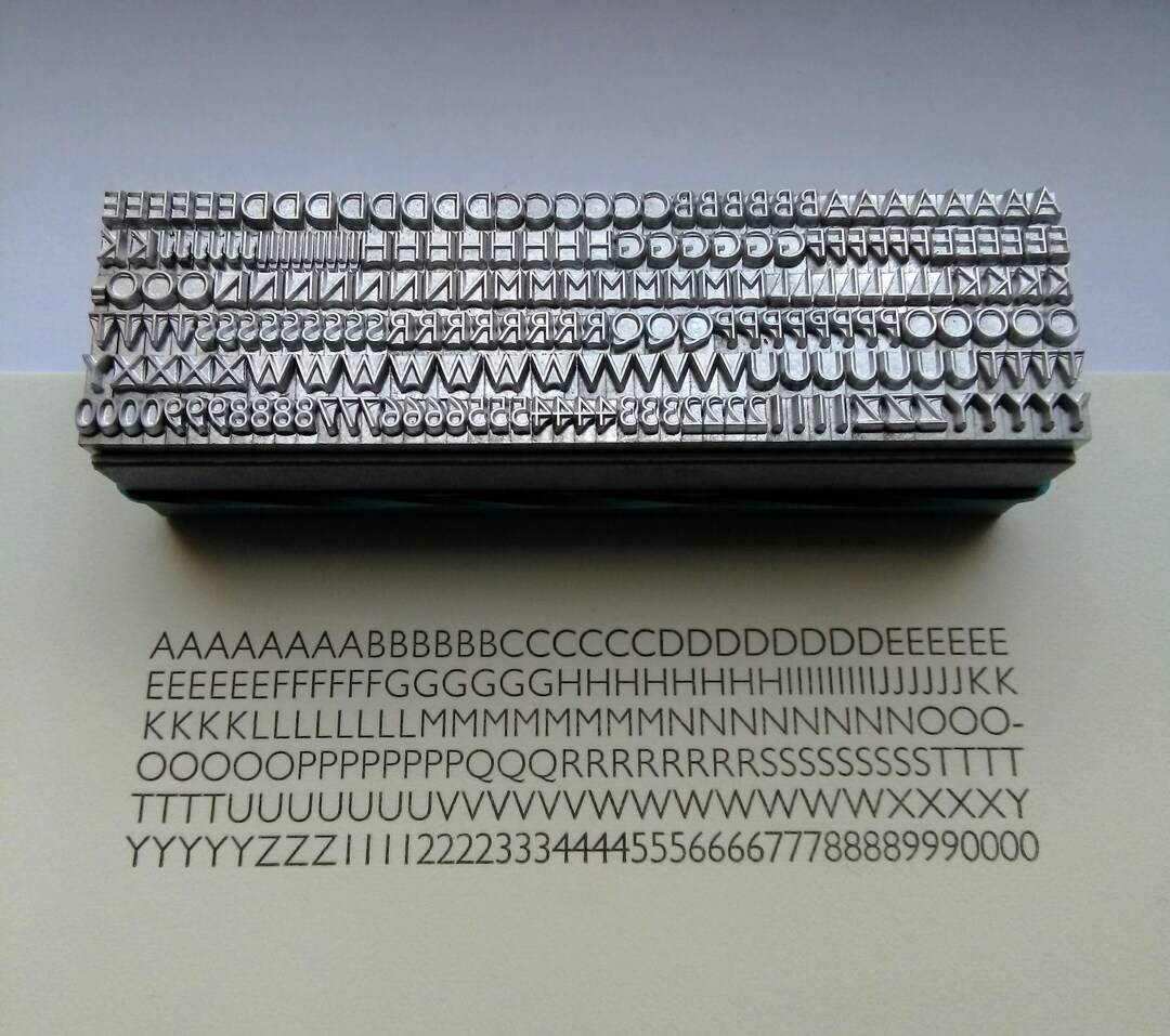 12 Point GILL LIGHT UPPERCASE, Letterpress Metal Printing Type - Etsy