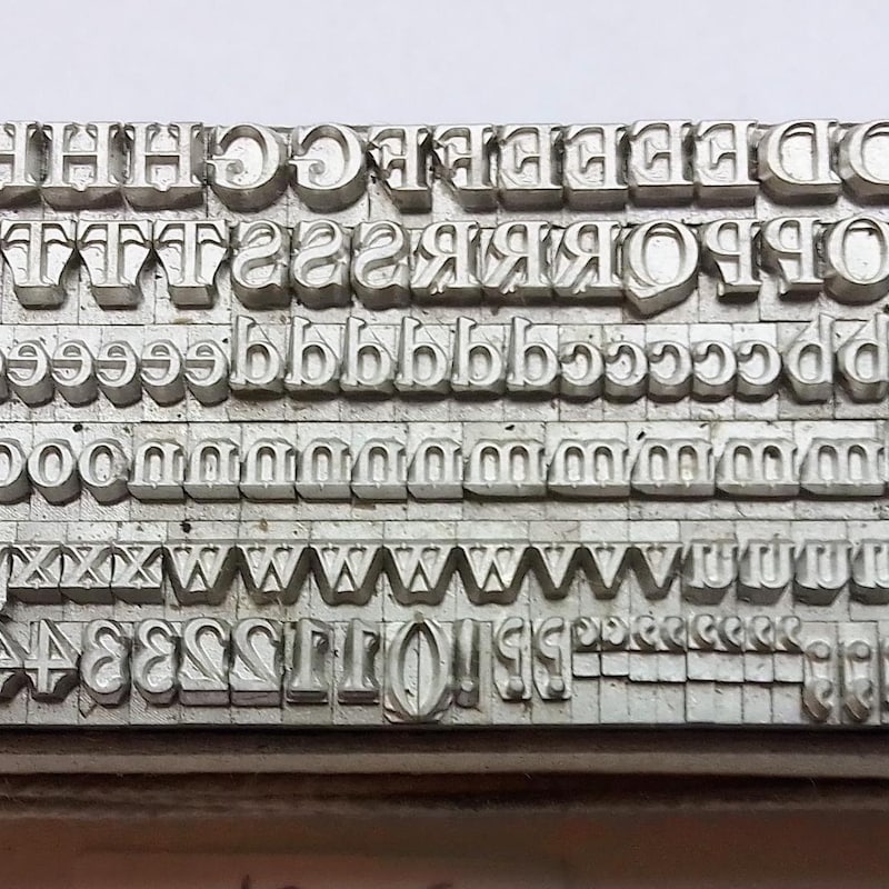 Letterpress Type - Etsy