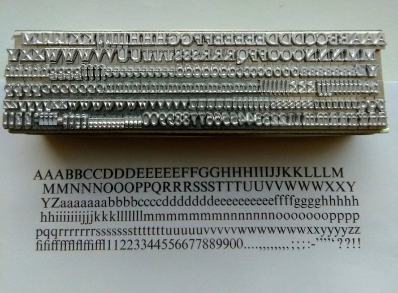 12 Point Times New Roman 3A Letterpress Metal Printing Type - Etsy