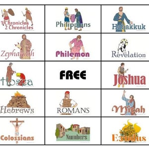 Books of the Bible Bingo 48 Printable Cards & Memory Match Game - Etsy