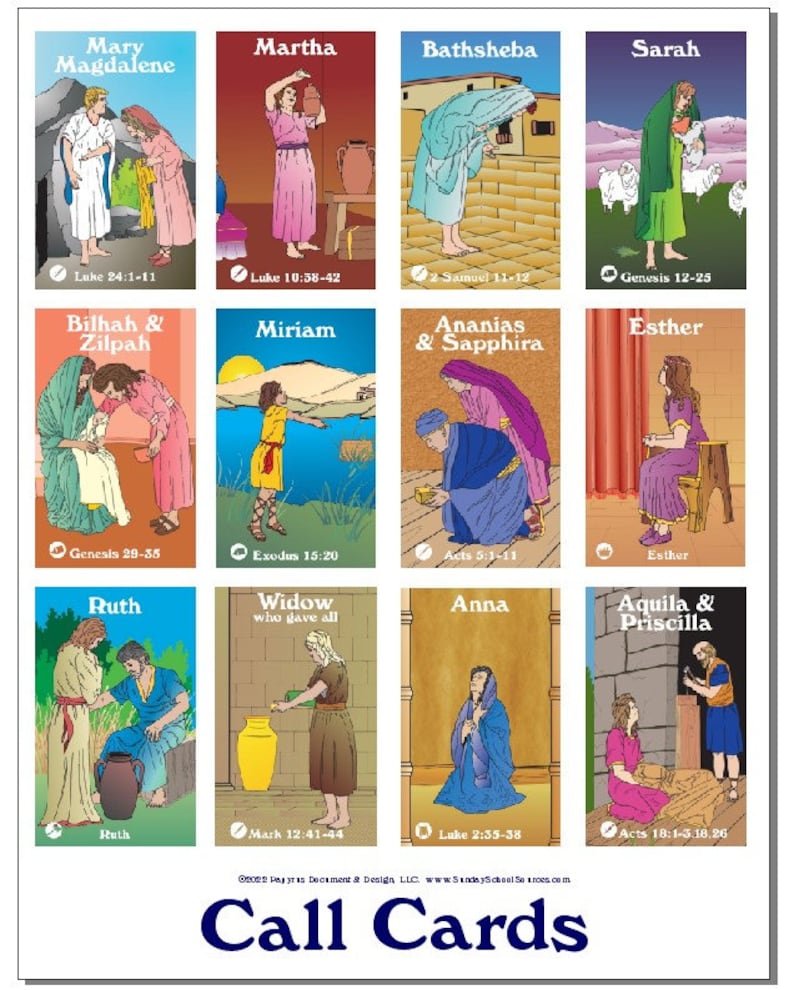 Women of the Bible Bingo and Memory Game - Etsy