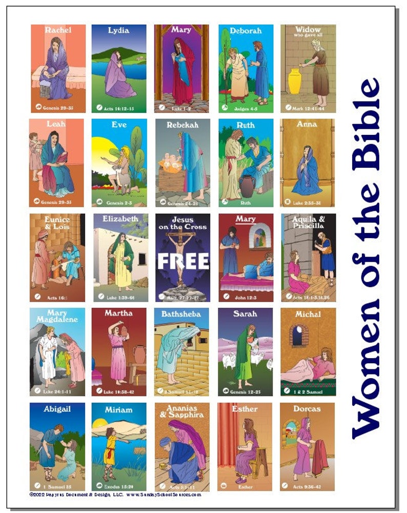 Women of the Bible Bingo and Memory Game - Etsy