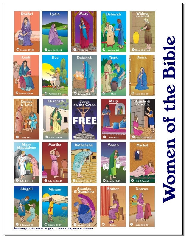 Women of the Bible Bingo and Memory Game - Etsy