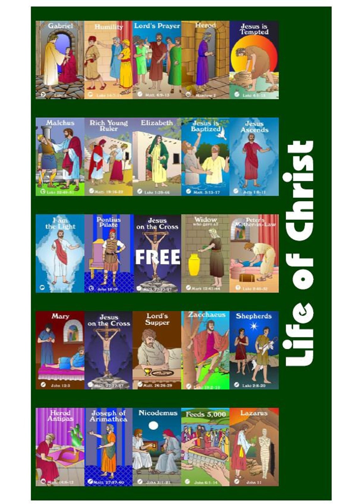 Life of Christ Bingo & Memory Game - Printable Download - Etsy