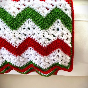 Traditional/retro Christmas Ripple Afghan, Hand Crocheted - Etsy