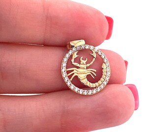 Round Scorpio Sign - Etsy