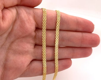 14k Gold Mesh Chain | Etsy