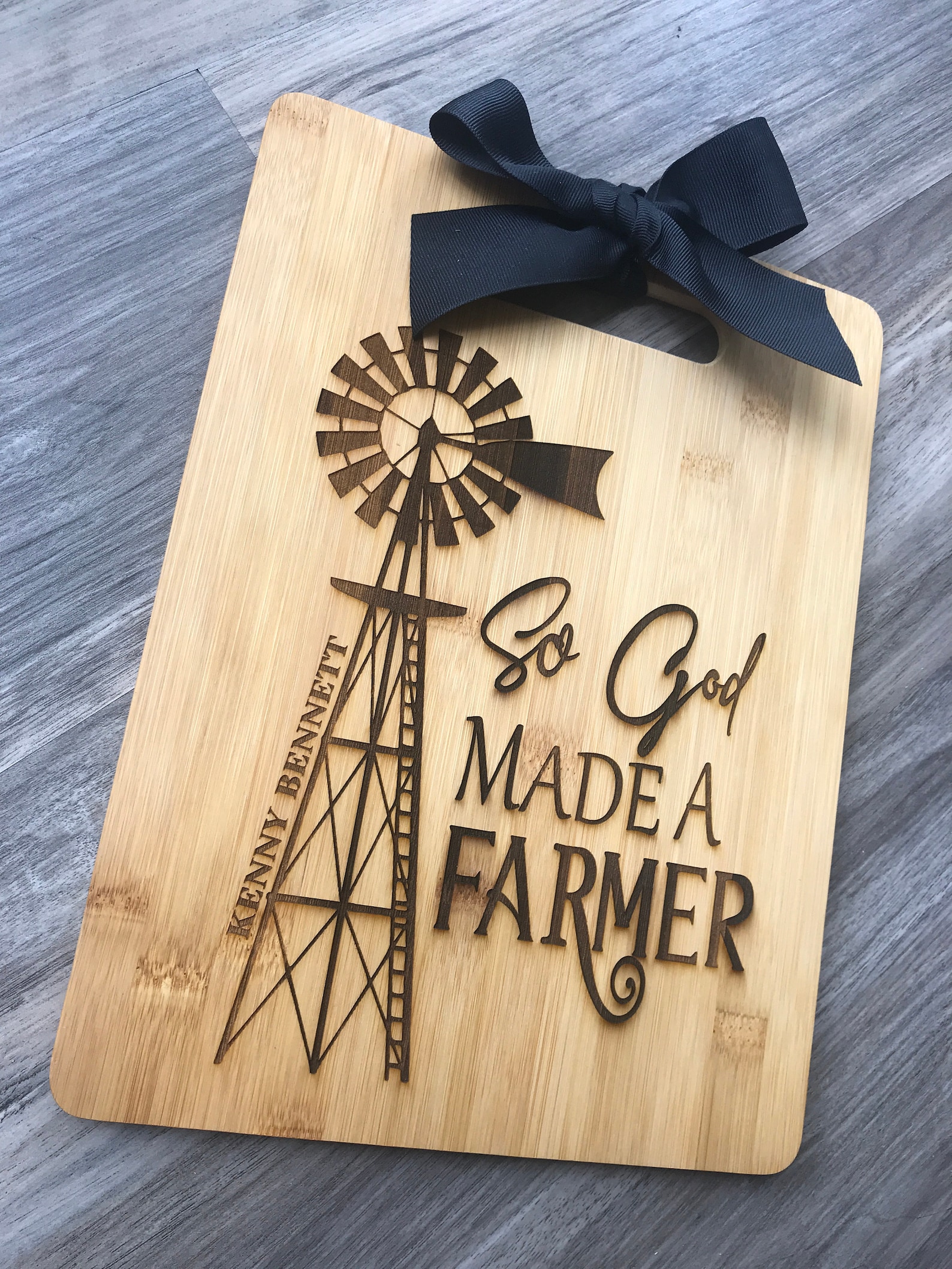 So God Made a Farmer Sign - Engraved so God Made a Farm Cutting Board ...