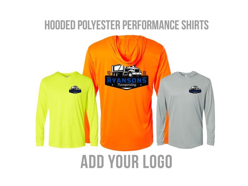 Company Shirts, Custom Hooded Performance Shirts, Logo Shirts, Fishing ...