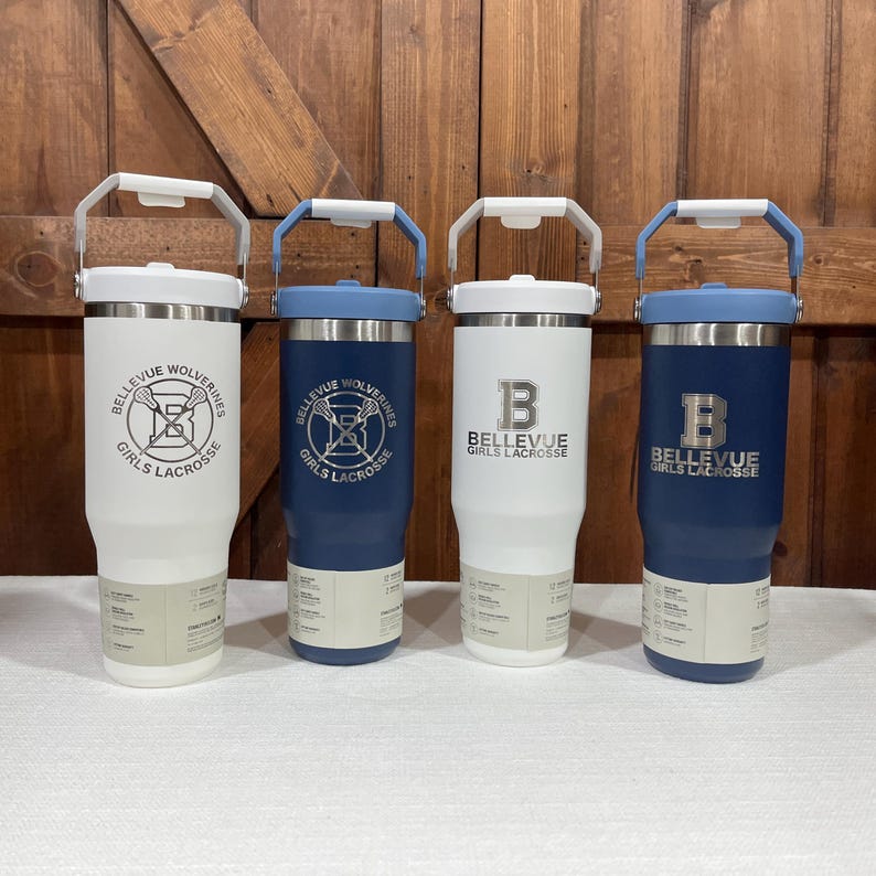 Custom Engraved Stanley Tumbler Iceflow 30 Oz Flip Straw School Sports ...