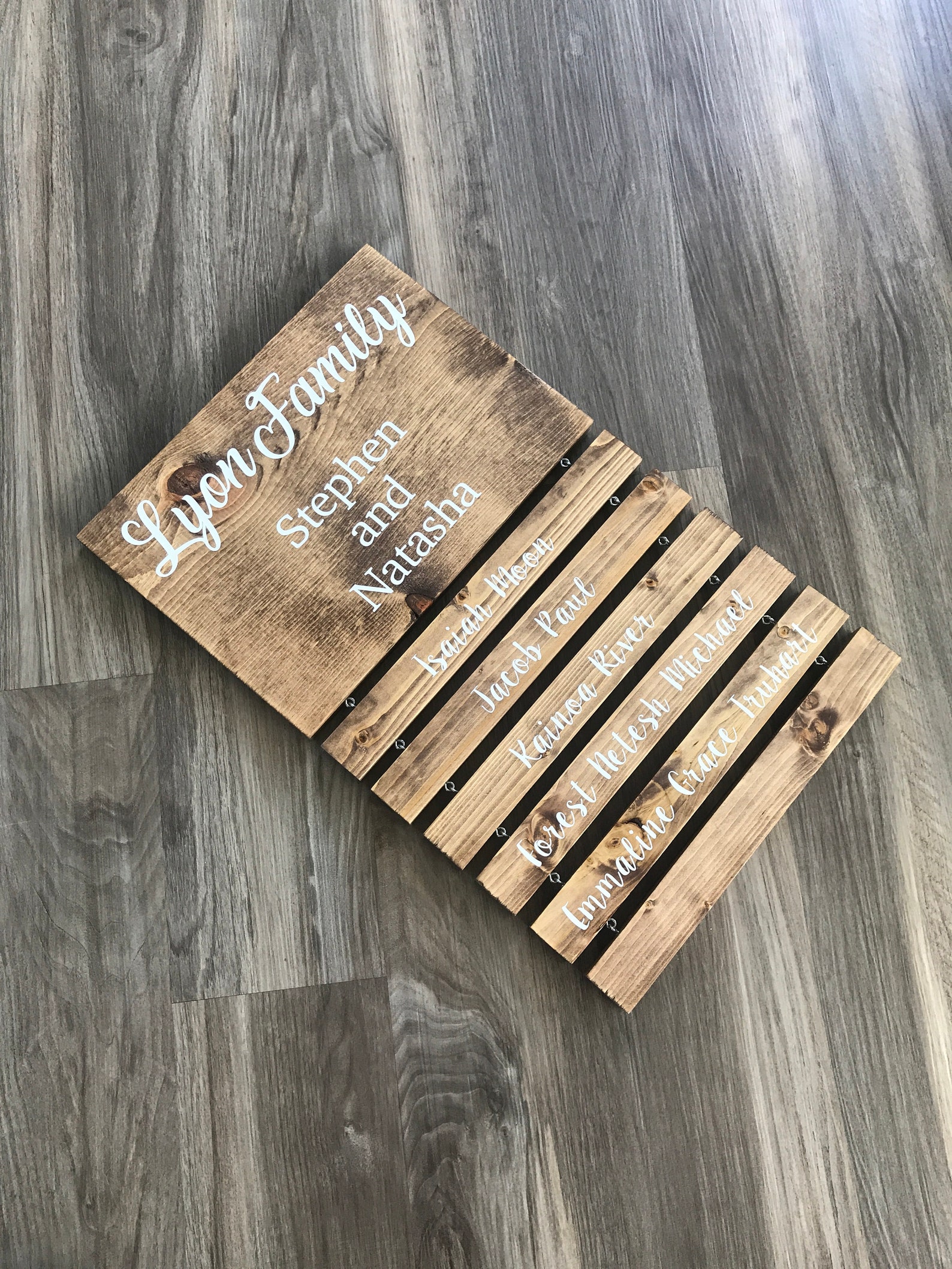 Family Sign With Names Gift for Mom Parent's Gift | Etsy