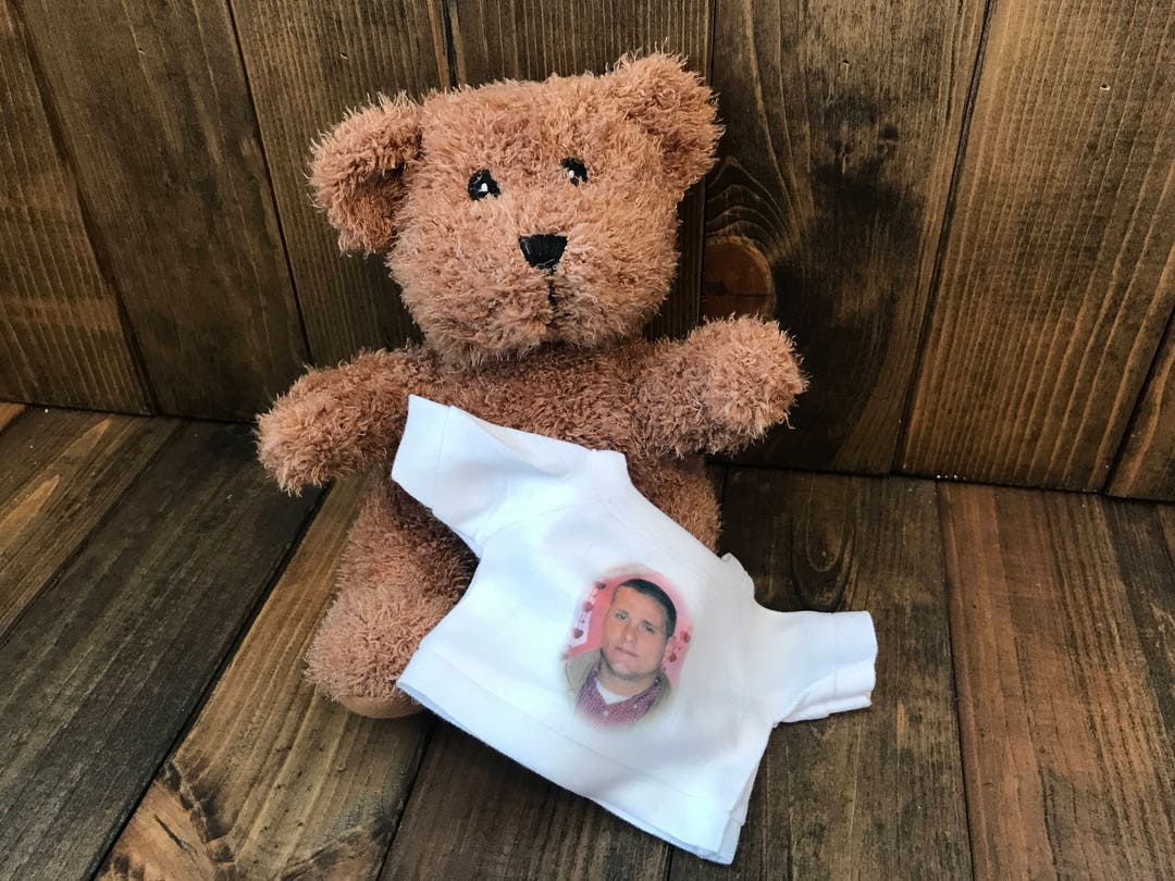 Custom Teddy Bear - Photo Bear - in Loving Memory Bear - Daddy Doll ...