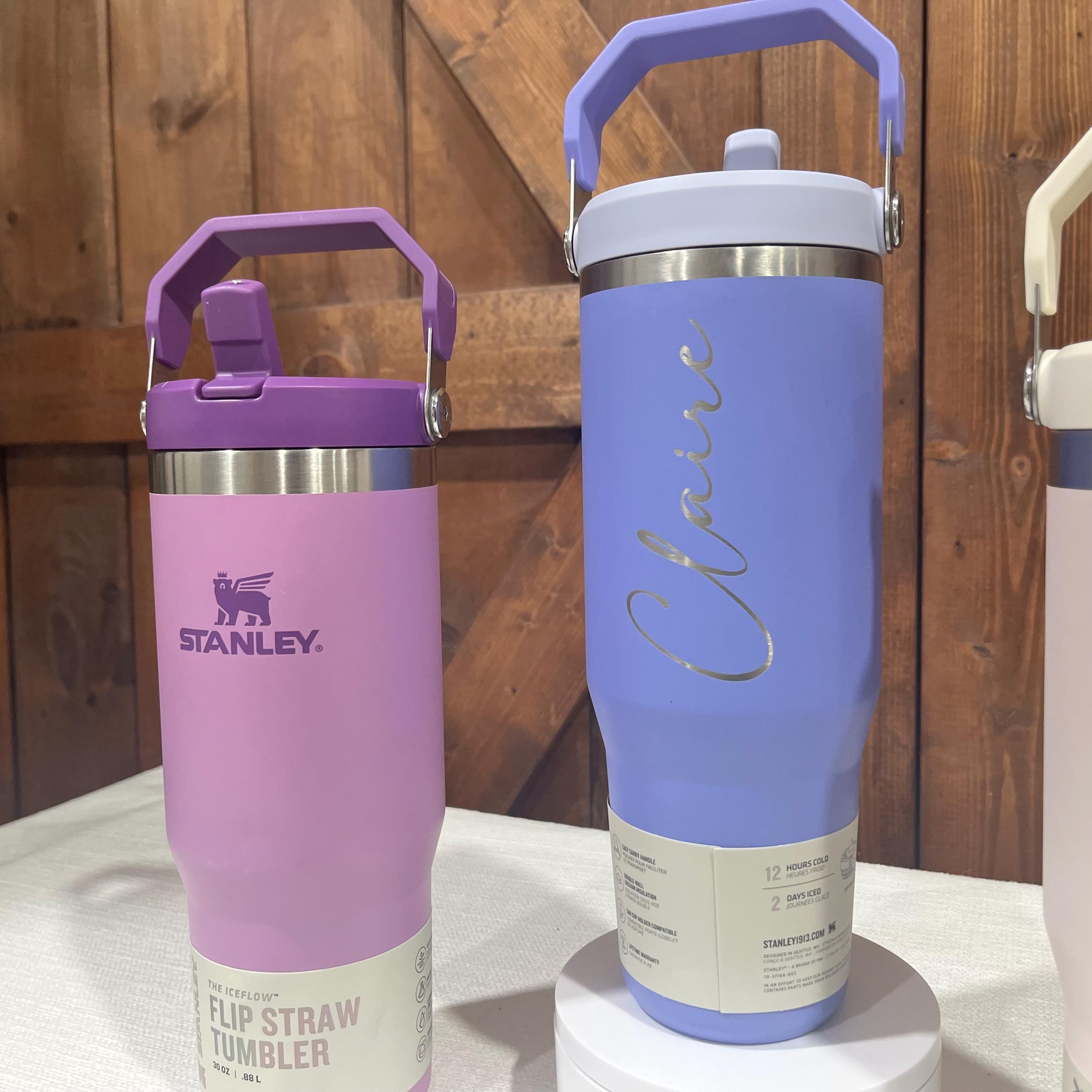 Personalized Stanley Custom Engraved Tumbler Iceflow 30 Oz Flip Straw ...