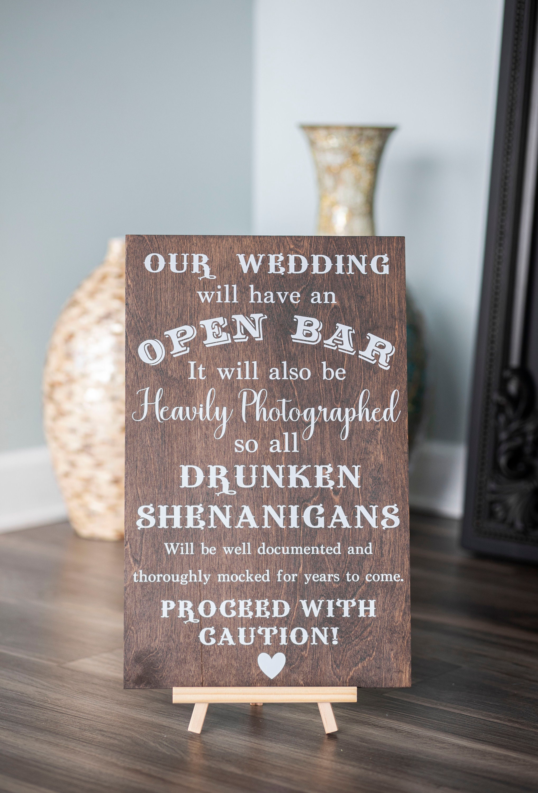 Bar Wedding Sign Bar Wedding Decor Open Bar Wedding Sign - Etsy