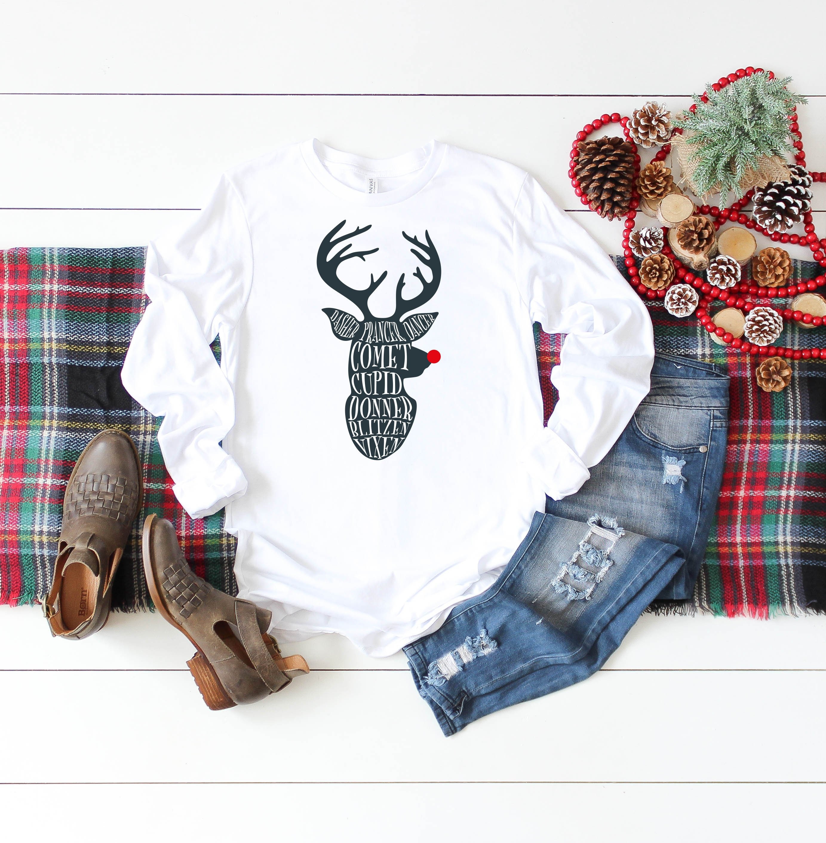 Christmas Shirt Rudolph Shirt Christmas Shirts Christmas | Etsy