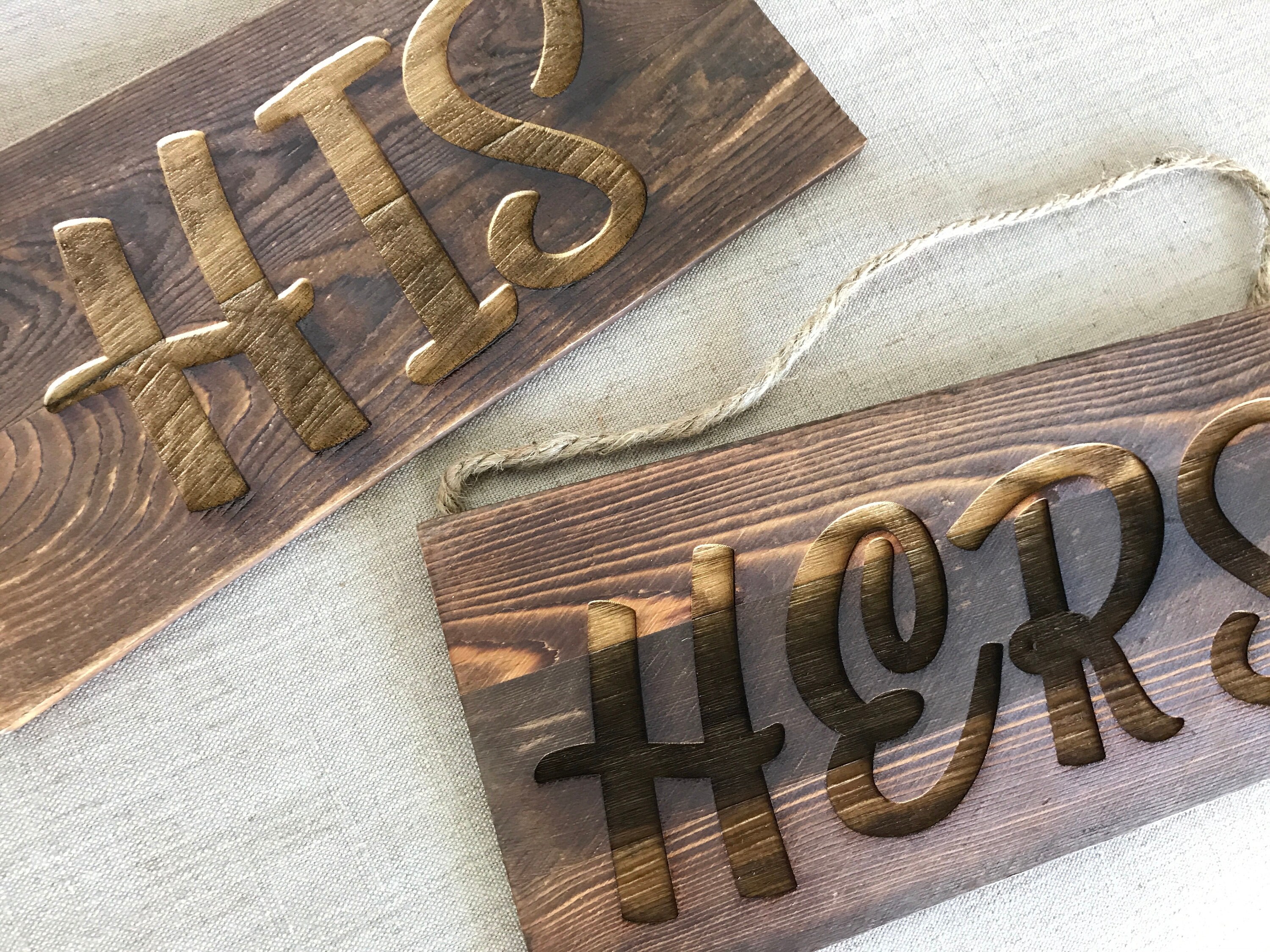 His & Hers Wood Signs Wedding Signs His and Hers Signs | Etsy