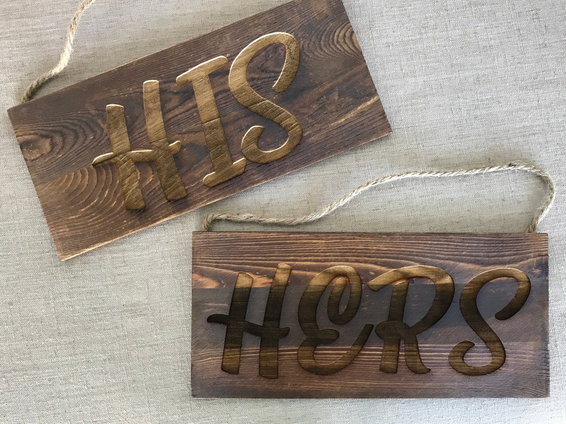His & Hers Wood Signs Wedding Signs His and Hers Signs | Etsy