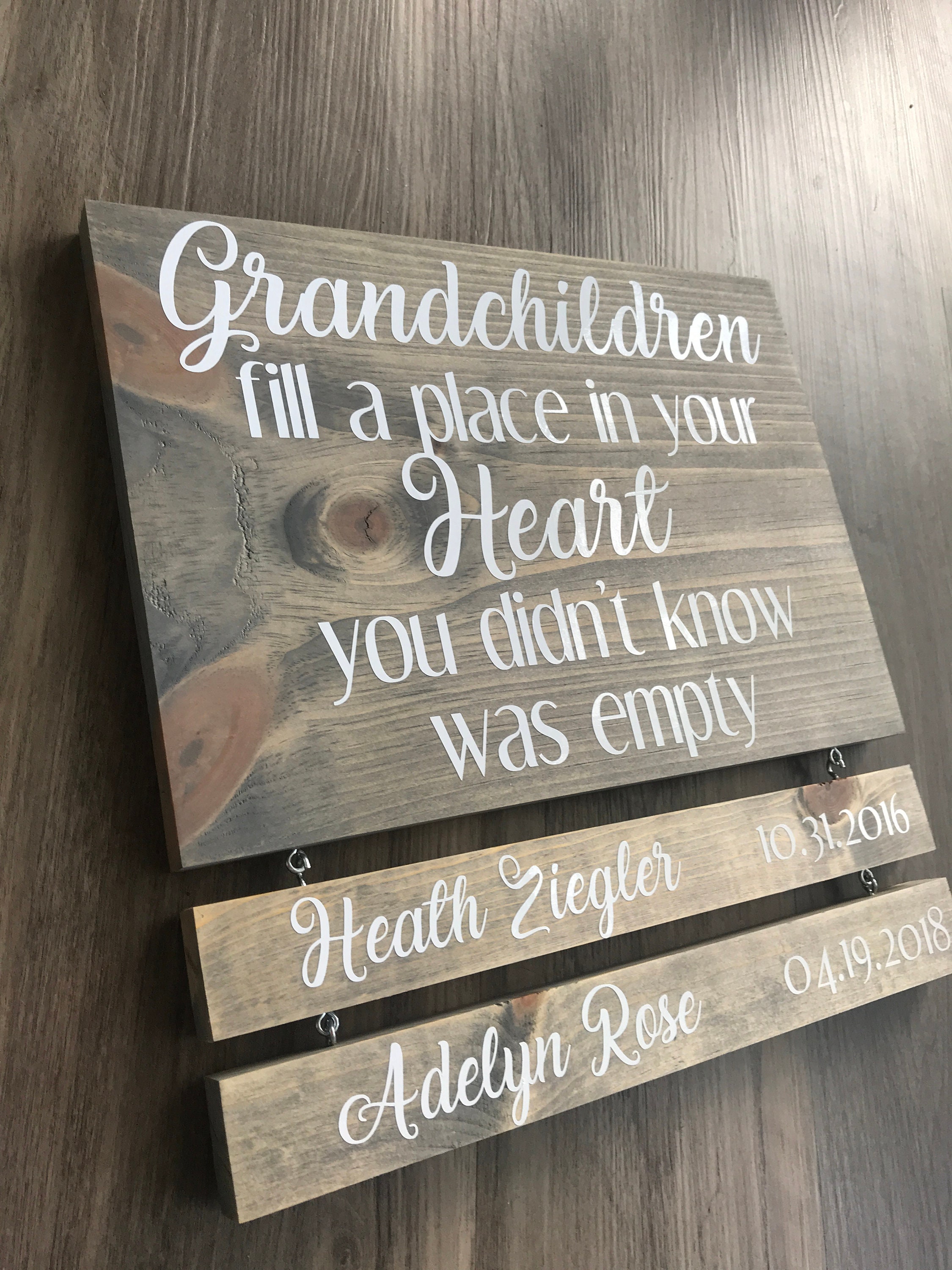 Grandparents Sign With Names Grandchildren Sign With Name | Etsy