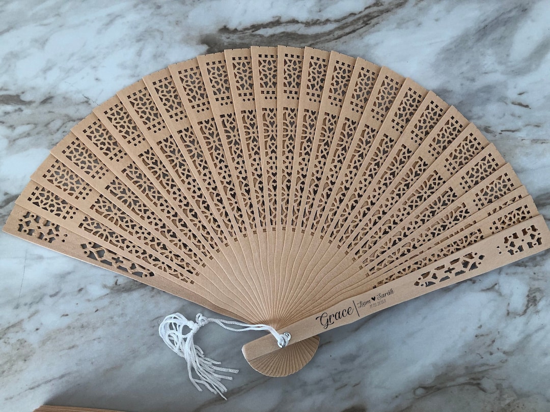 Personalized Wedding Fans, Engraved Wedding Fans, Personalized Wedding ...