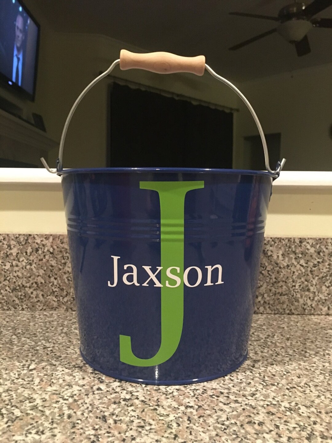 Personalized Easter Bucket, Metal Easter Bucket, Name Initial Easter ...