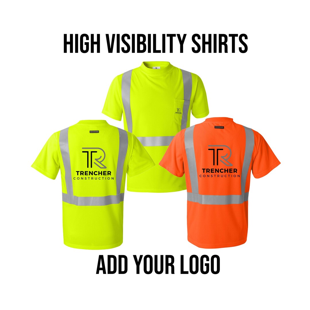 Safety Shirts With Logo High Visibility Company Shirts Safety Yellow ...