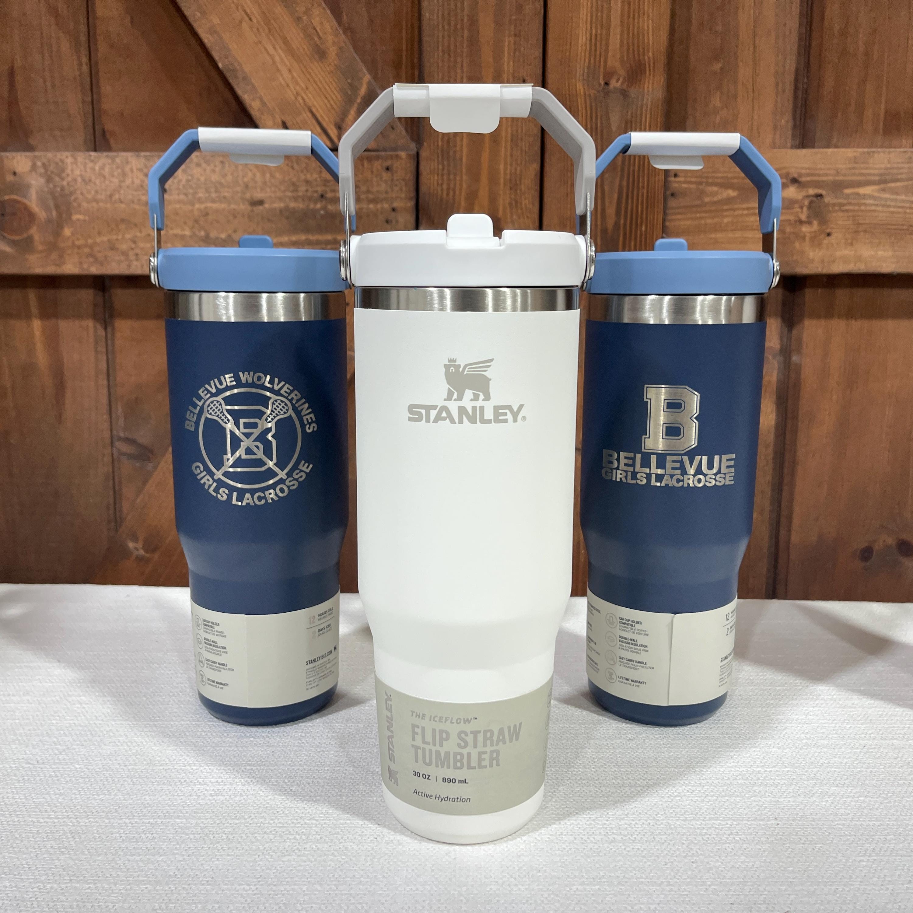 Custom Engraved Stanley Tumbler Iceflow 30 Oz Flip Straw School Sports ...