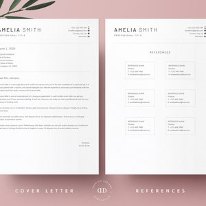 Google Docs Resume Template Cover Letter and References | Etsy