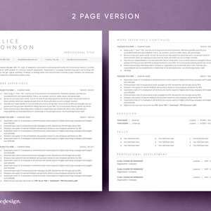 ATS Friendly Resume Template for Google Docs Cover Letter - Etsy