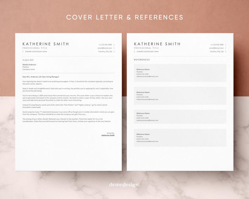 ATS Friendly Resume Template: Modern CV, Cover Letter (google Docs ...