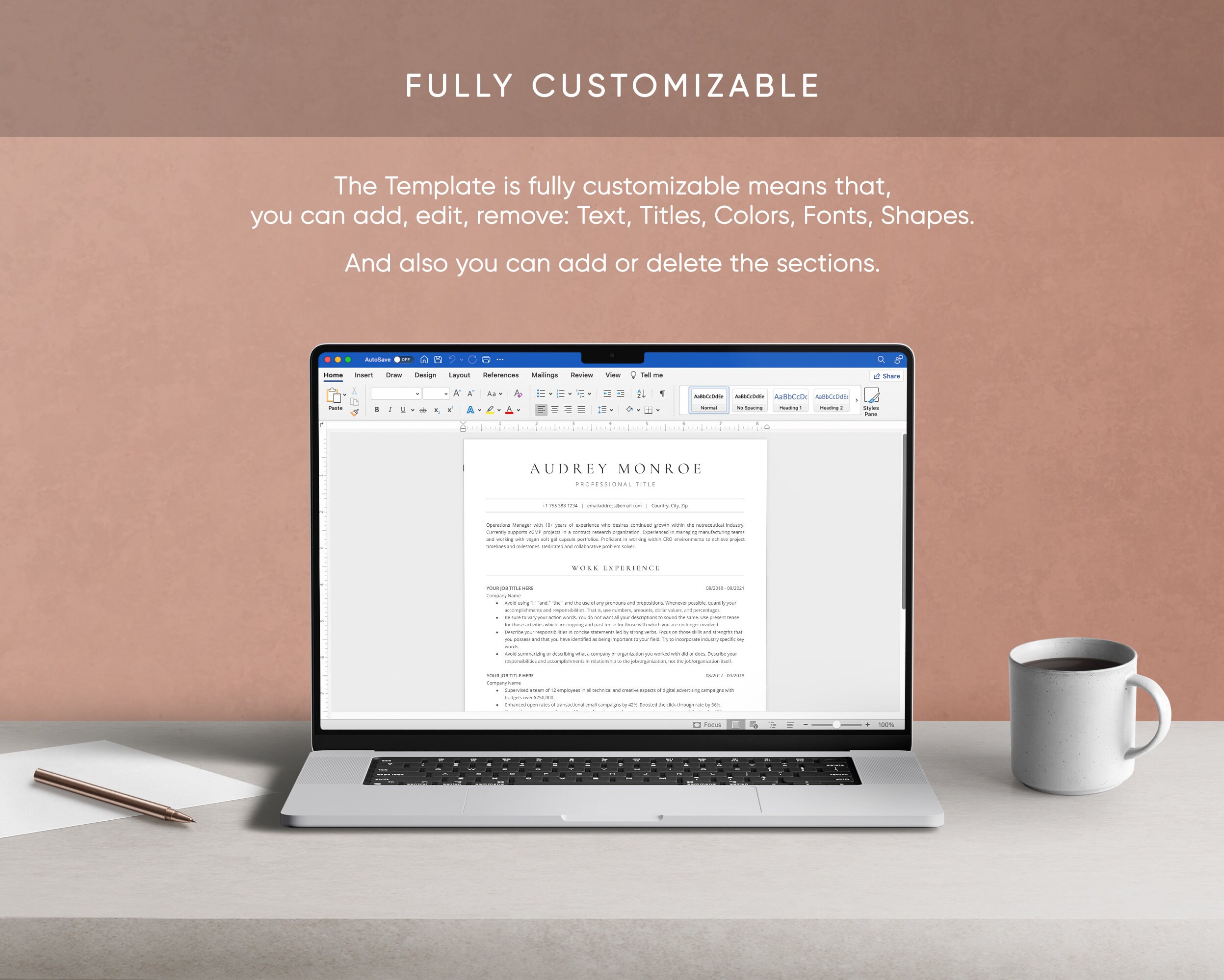 ATS Friendly Template for Google Docs and Microsoft Word - Etsy