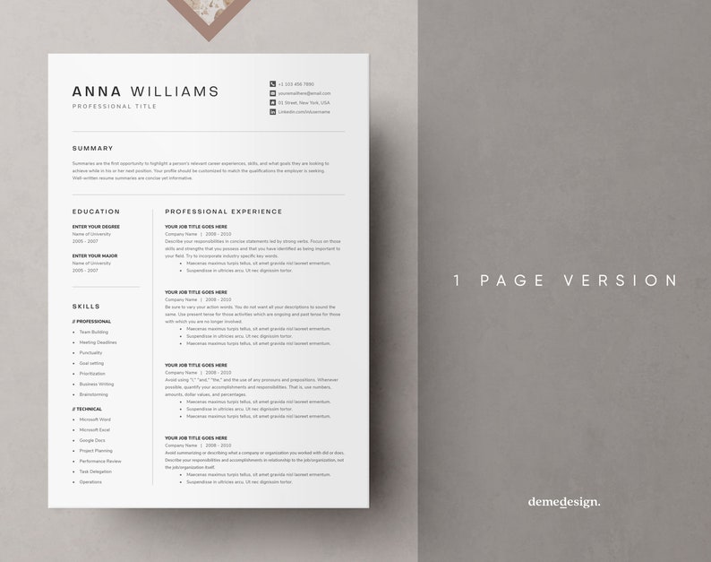 Resume Template for Word, Pages Cover Letter Template References ...