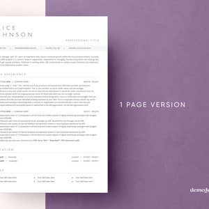 ATS Friendly Resume Template for Google Docs Cover Letter - Etsy