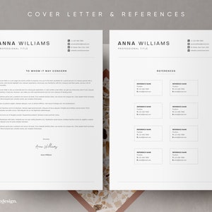 Resume Template for Word, Pages Cover Letter Template References ...