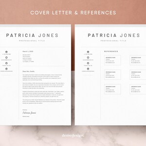 Clean and Modern Resume Template Word | CV Template + Cover Letter ...