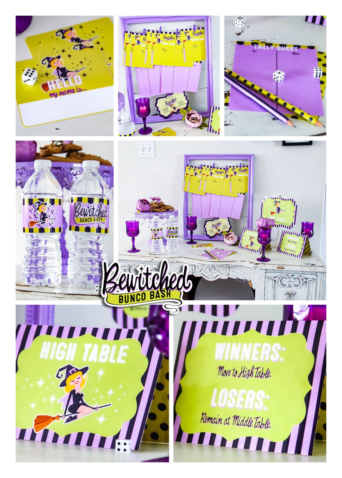 Bewitched Bunco Set-no Invitation-halloween Party - Etsy