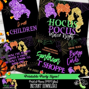 Hocus Pocus Halloween Signs-printable-movie Night-birthday - Etsy