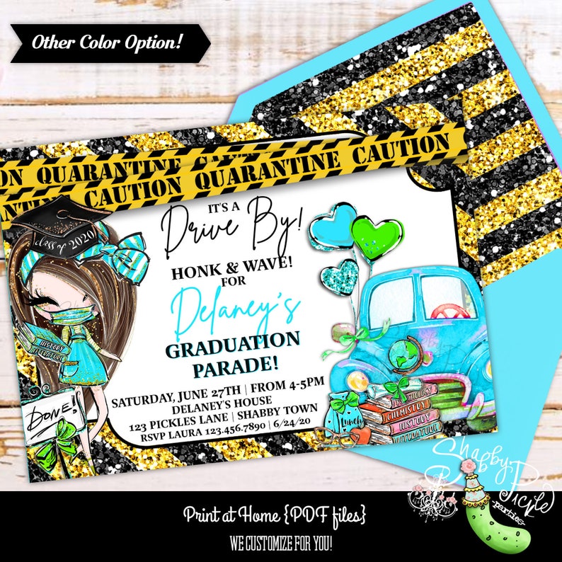 Quarantined Graduation Invitation-red-grad-graduate-quarantine - Etsy