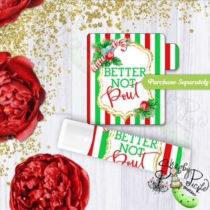 Better Not Pout-round Tags-printable-christmas Party-class - Etsy