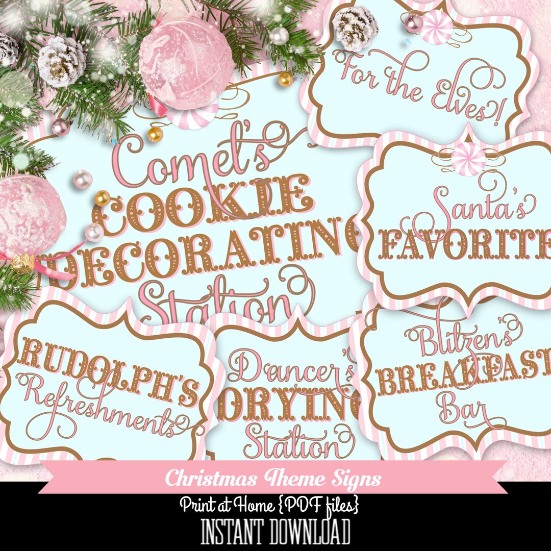 Christmas Past-christmas Party Signs-buffet Signs-party Printables ...