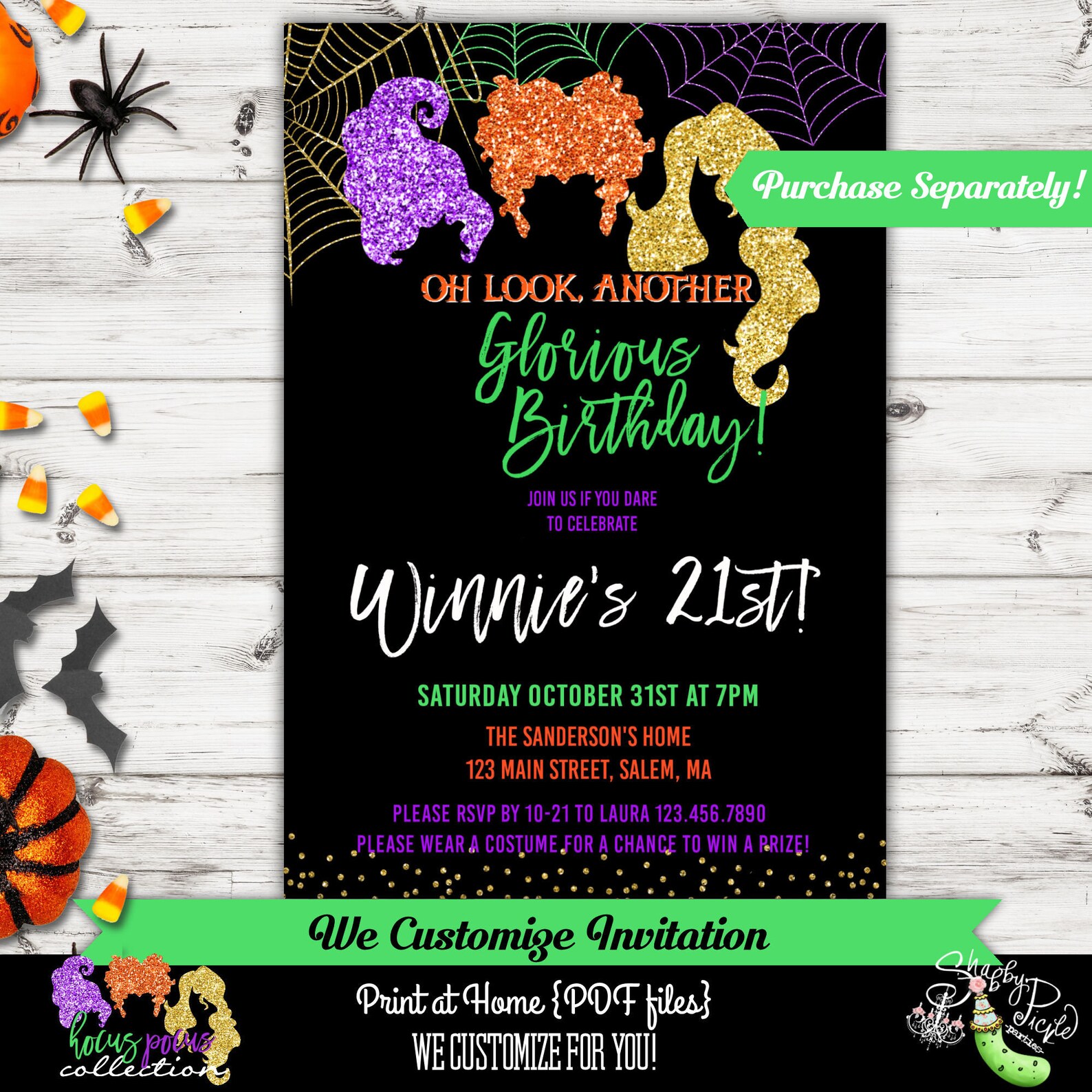 Hocus Pocus Halloween Signs-Printable-Movie Night-Birthday | Etsy
